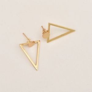 Jewelry | 14k Gold Plate Triangle Geometric | Poshmark
